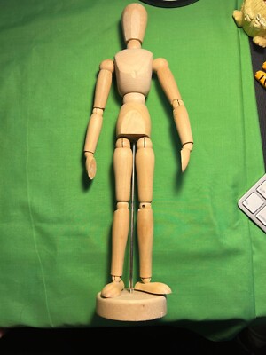 Wooden Movable Limbs Person Man Wood Figurine 12.5” Tall Code 7390509 ...