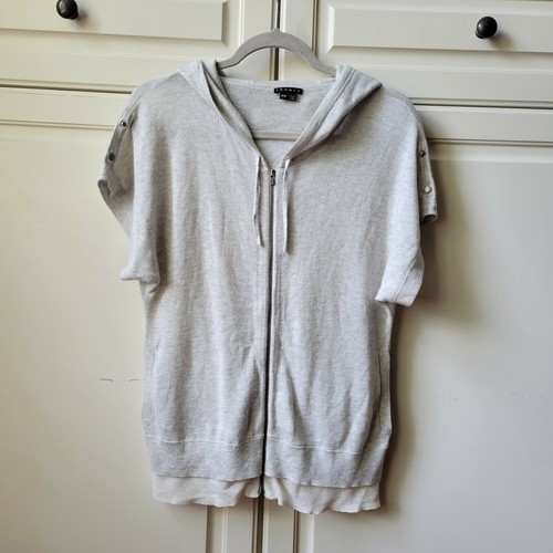 Theory Knit Cardigan Shortsleeve Jacket Full Zip Hoodie Light Weight ...