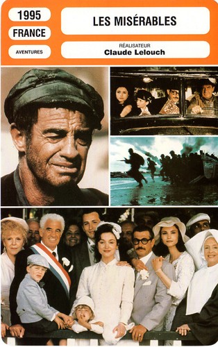 FICHE / CARTE / CARD : LES MISERABLES - Jean-Paul Belmondo,Claude ...