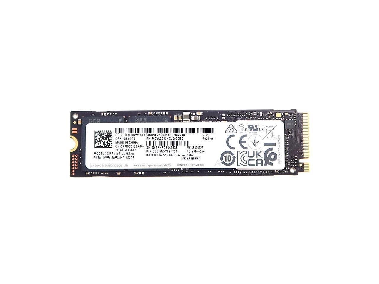 New Samsung PM9A1a 512GB PCIe 4.0 SSD (MZVL2512HCJQ-00BD2) OEM | eBay