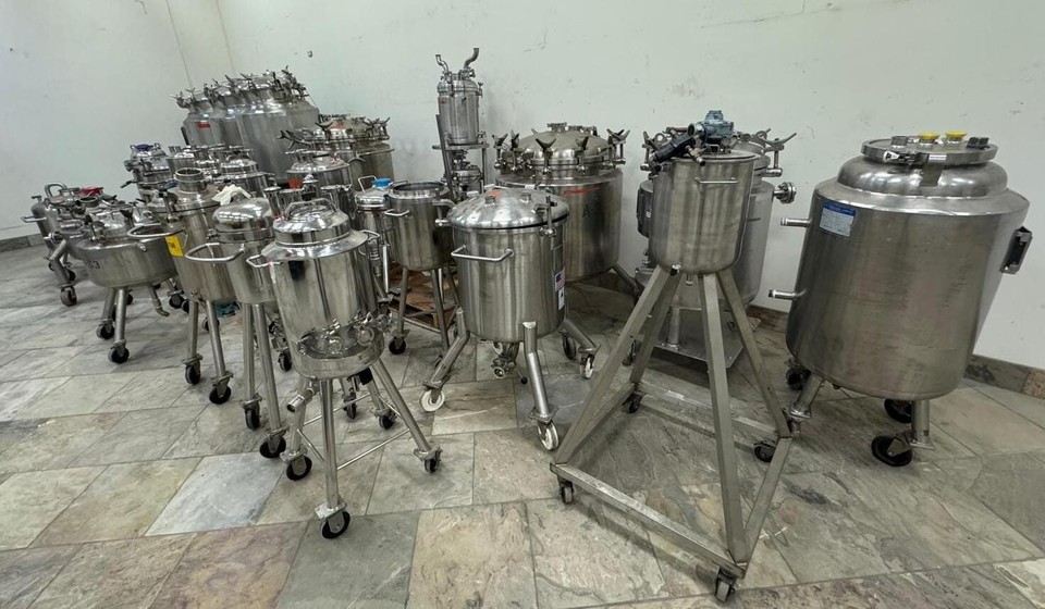 Large Lot Stainless Steel Portable Jacketed Vessel Tank Fermentation ...