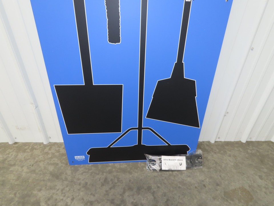 Uline H-8043BLU 5S Dry Zone Shadow Board Blue Broom Sweeper Janitorial ...