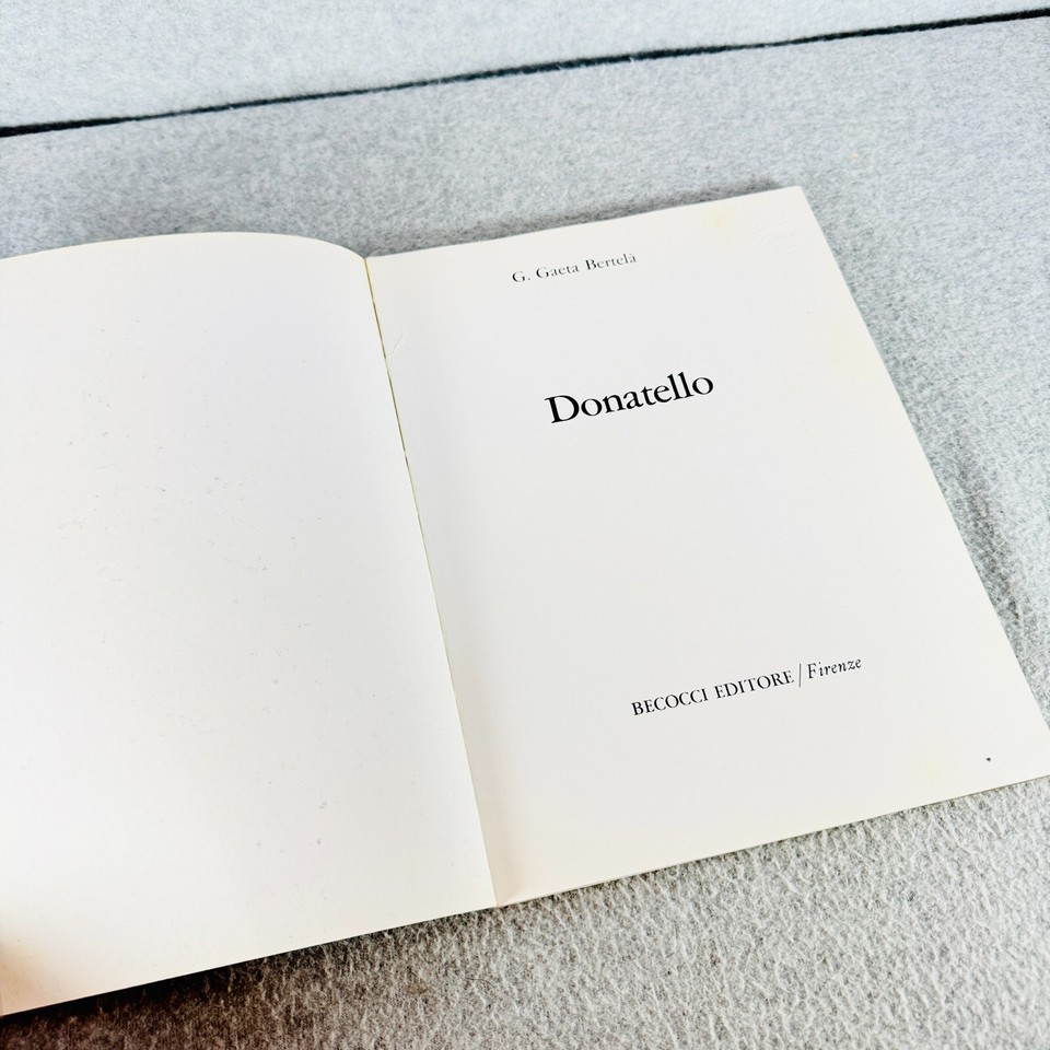DONATELLO by G Gaeta Bertela An Art Guide Illustrated Book Vintage | eBay
