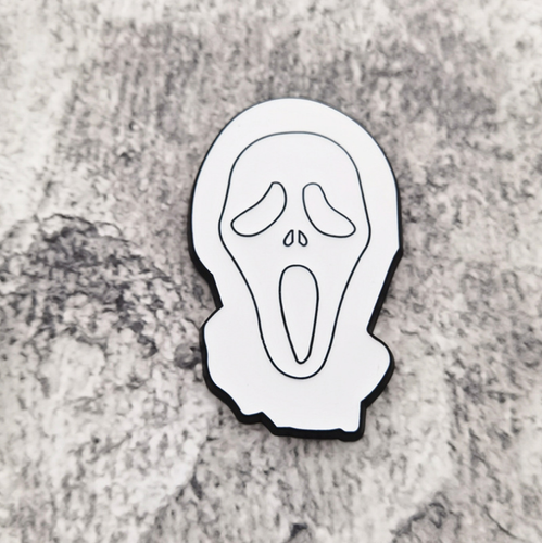 3D Parody Grimace Metal emblem Scream Halloween Ghost Face Label Car ...