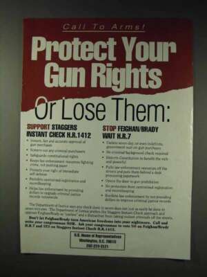 1991 NRA National Rifle Association Ad - Protect Rights | eBay