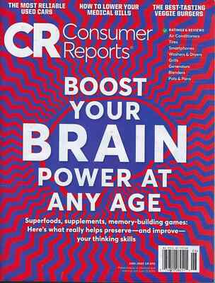 CR Consumer Reports Magazine June 2022 | Boost Your Brain Power At Any ...