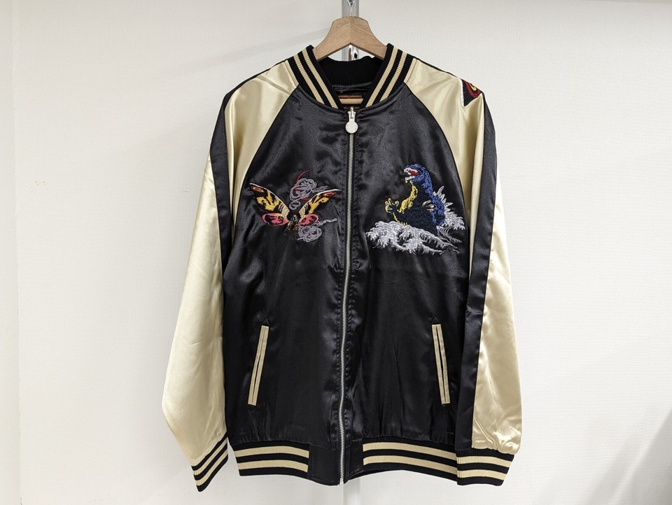 Sukajan Godzilla Mothra Embroidery Jacket M-3XL size 100% polyester ...