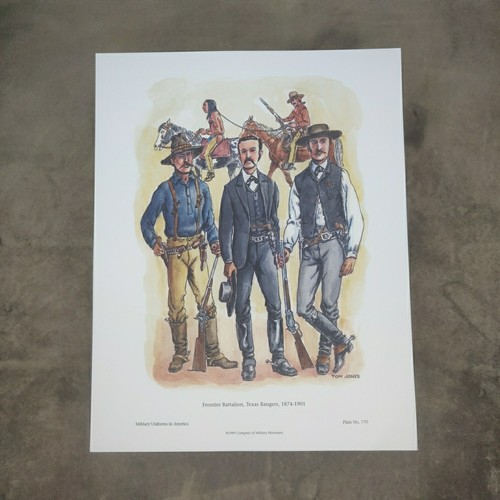 Military Uniforms in America Plate 770 Frontier Battalion, Texas ...