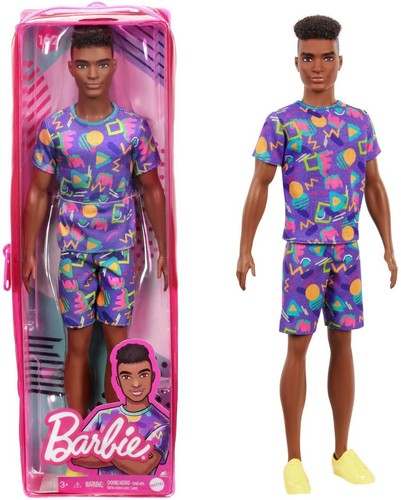 Barbie 2020 Ken Doll 162 AA Fashionista Rooted Curly Top Hair Faux ...