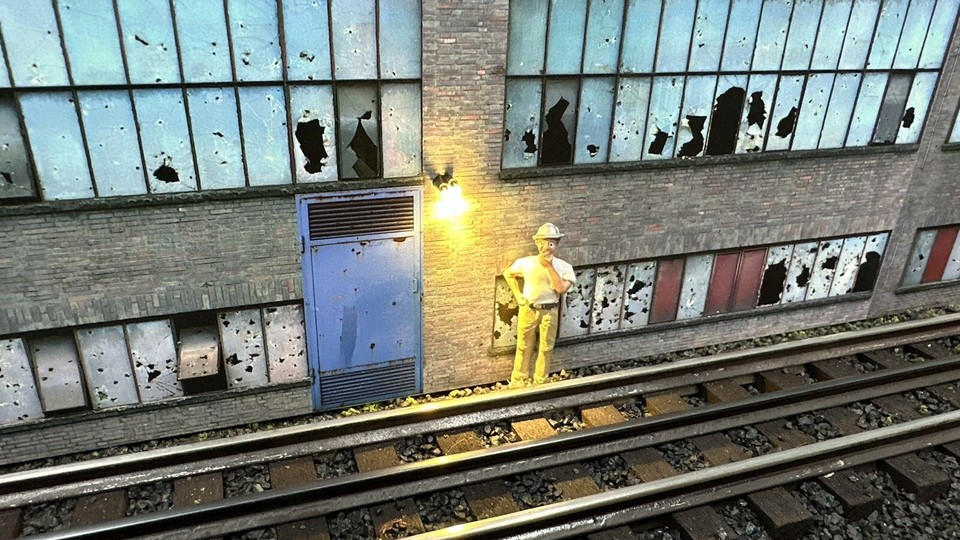 N Scale Scratch Built Industrial #2 Combo - Building Flat/Front Factory ...