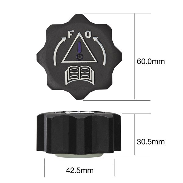 TRIDON DC20140 - RADIATOR CAP - PLASTIC SCREW RECOVERY DC 20 PSI 140 ...