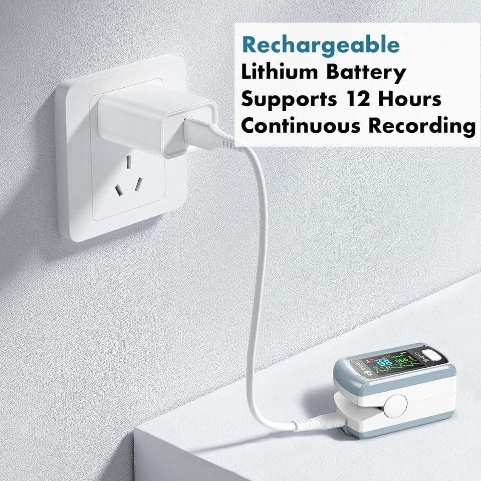 EMAY EMO-90 Sleep Oxygen Monitor for Overnight & Continuous SpO2 ...