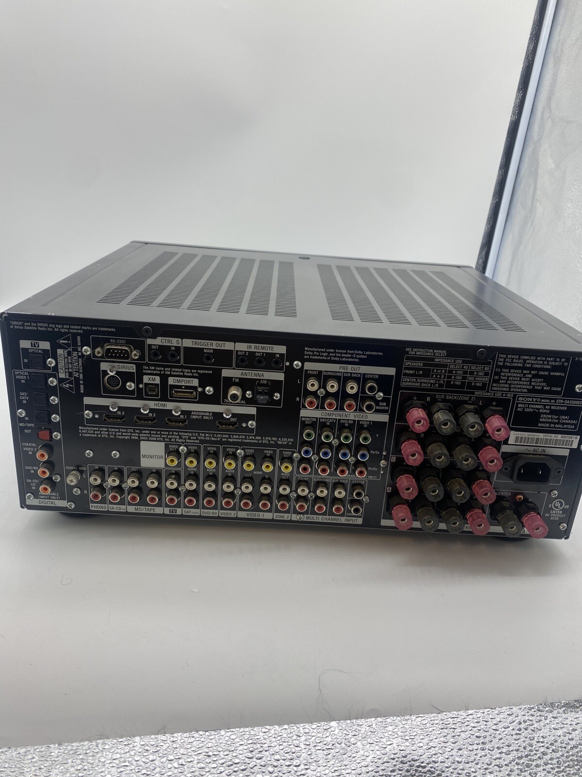 Sony STR DA3300ES Black Receiver 7.1 Channel 350Watt | eBay