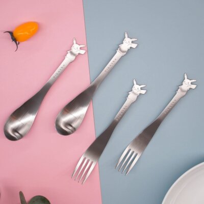 Pokemon Stainless Steel Cutlery Set Utensil Fork Spoon Cartoon made in ...