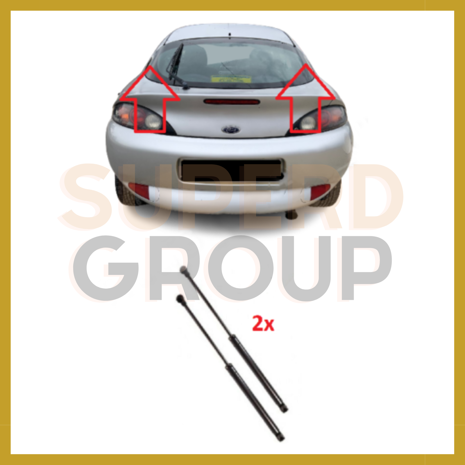 NEW FOR FORD PUMA EC 97-02 COUPE 2X TAILGATE BOOT STRUTS PAIR GAS ...