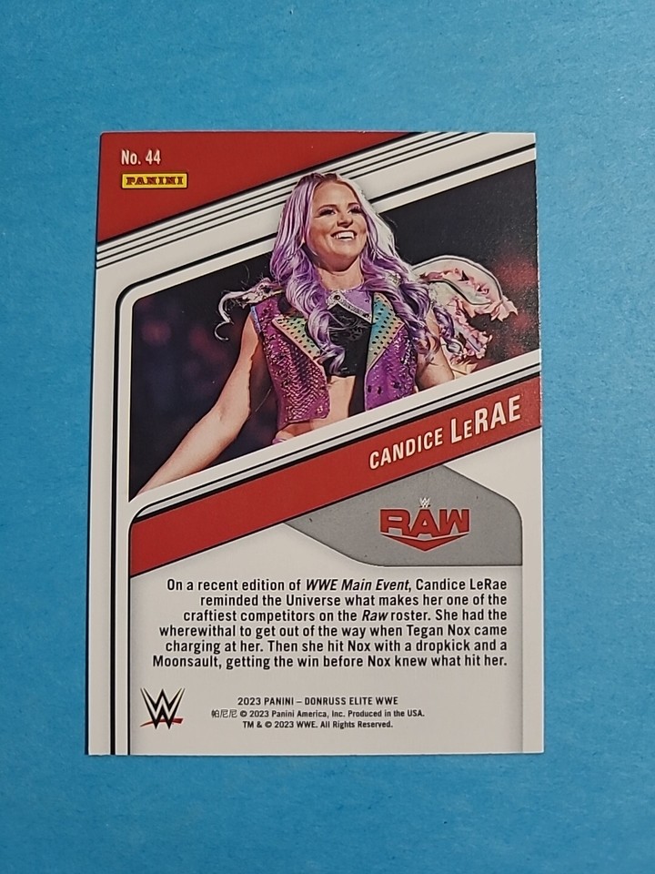 CANDICE LeRAE 2023 PANINI DONRUSS ELITE WWE WRESTLING CARD # 44 H7193 ...