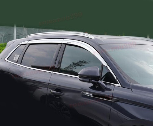 6X For Lincoln Nautilus 2019-2022 Pearl Chrome Window Vent Shades Sun ...