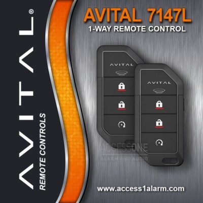 PAIR of Avital 7147L 4-Button Remote Control Replacement Transmitter ...