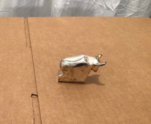 Vintage Dansk International Design Bull Paperweight 1970s Silver Plate ...