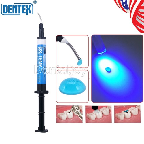 Dentex Dental Temporary Flow Light Cure Filling Composite Resin Blue 2 ...