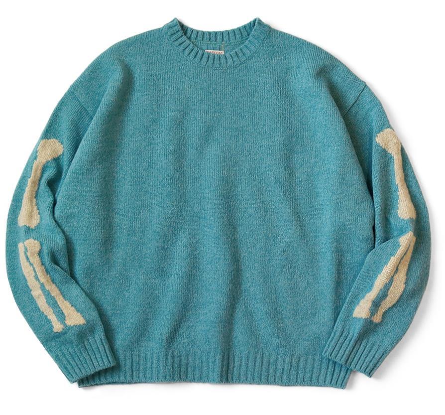 KAPITAL 5G wool bone crew sweater Skeleton sax new | eBay