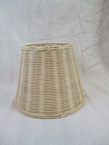 Light Natural Wicker Rattan Bell Shape Lamp Shade 8.5" H x 11" Base ...