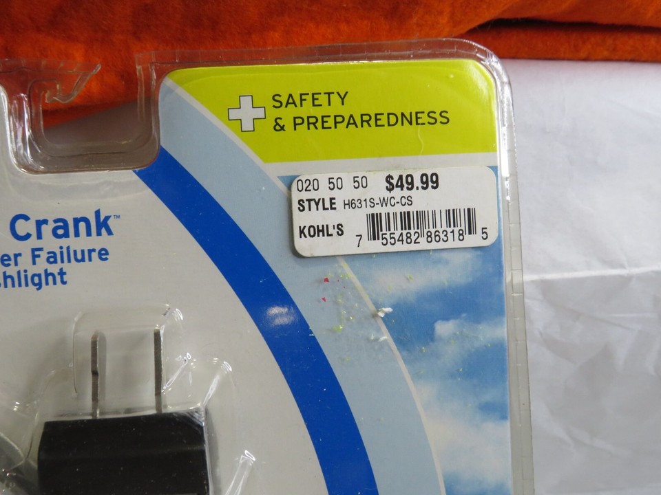 Excalibur The Weather Channel EZ Crank Power Failure Flashlight New ...