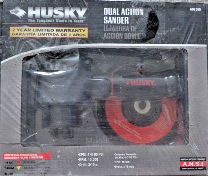 New Husky 6" Dual Action Air Sander Model: 666 568 | eBay