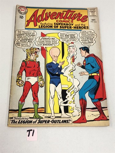 1964 ADVENTURE COMICS ISSUE #324 BATMAN COMIC BOOK NICE CLEAN COMPLETE ...