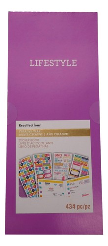 Recollection Lifestyle Planner Sticker Book (8 Sheets, 4 x 9 in, 434 ...
