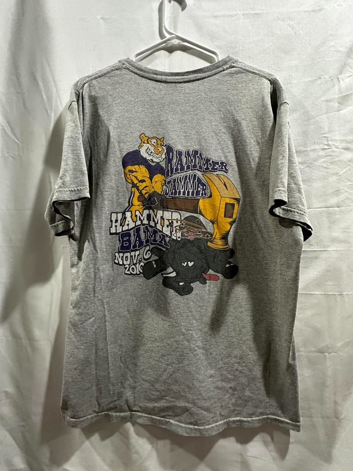 LSU VS BAMA Nov 6, 2010 Rammer Jammer Hammer Bama T Shirt Size Large | eBay