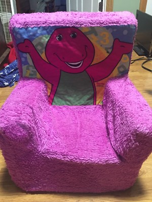 Rare Vintage Barney Child’s Foam Chair With Logo Purple Child Toddler ...