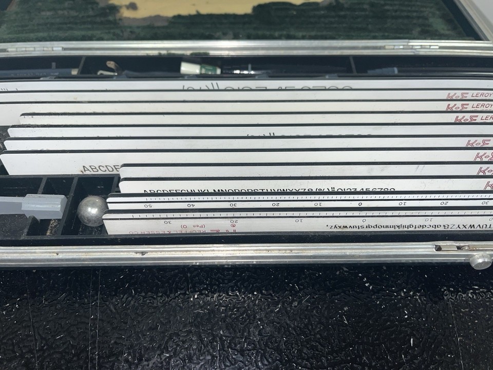 LEROY Lettering Set K&E Keuffel & Esser Technical Drafting Mostly ...