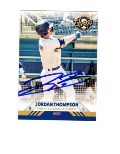 Jordan Thompson 2024 Rancho Cucamonga signed autograph baseball card ...