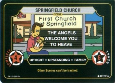 Simpsons TCG - Springfield Church - Scene | eBay