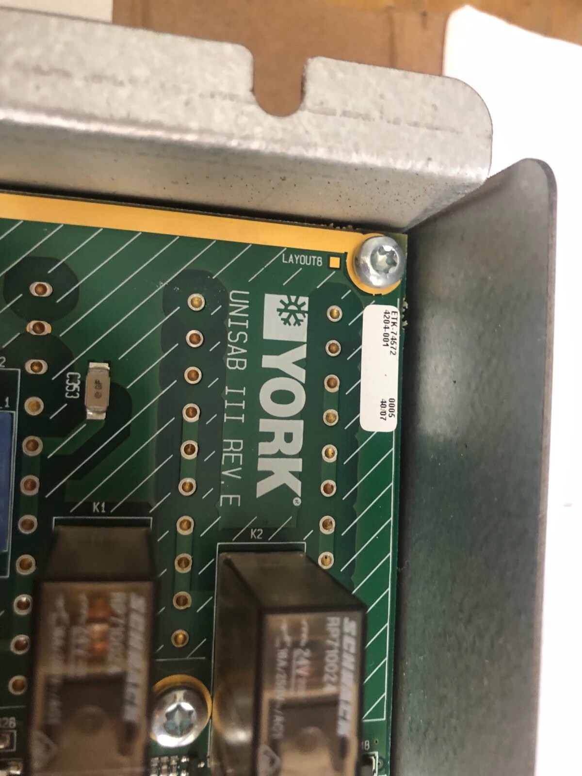 Controller YORK UNISAB III REV.A(VRC:4209-001) by SABROE | eBay