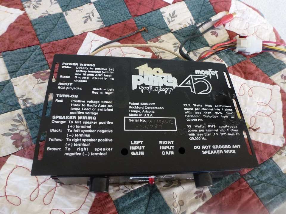 Rockford Fosgate Punch 45 RECAPPED 1st Gen Old School Legendary Amp ...