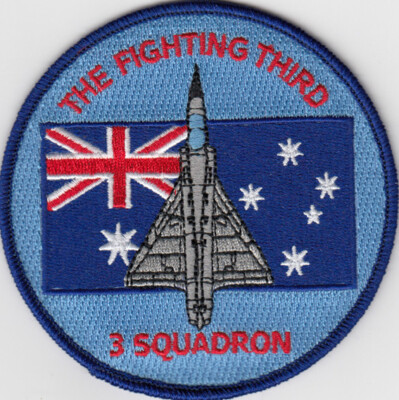 The Fighting Third 3 Squadron Mirage RAAF Embroidered Patch Australia ...