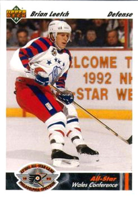 1991-92 Upper Deck #612 Brian Leetch New York Rangers HOF | eBay