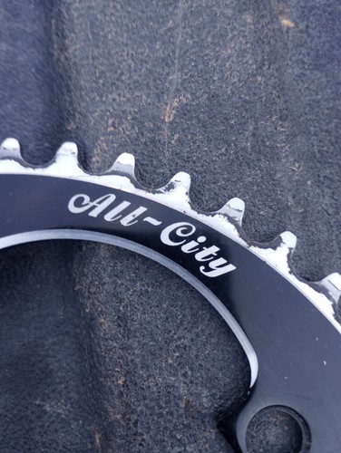 All-City 46t Chainring 130mm BCD 5 Arm Black For 1/8" Chain Only ...