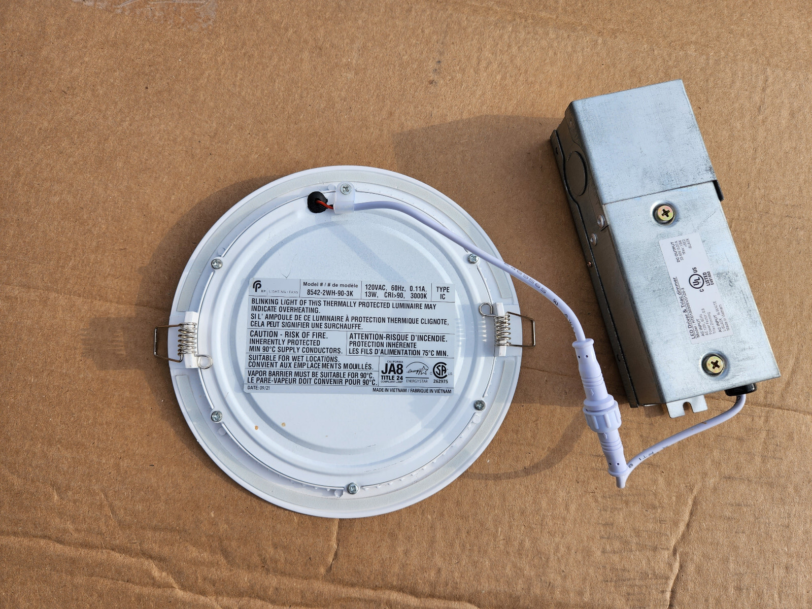 RP Lightning Fans 6” LED Ultra-Thin light #8542-2WH-90-3K | eBay