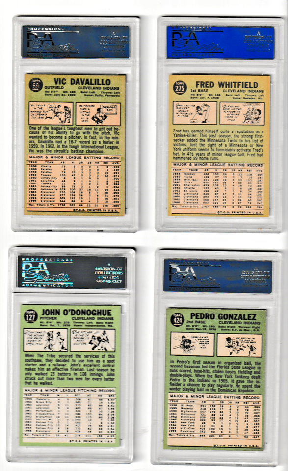 (4) 1967 Topps PSA 8 Cleveland Indians lot -- Hard to find cards!! | eBay