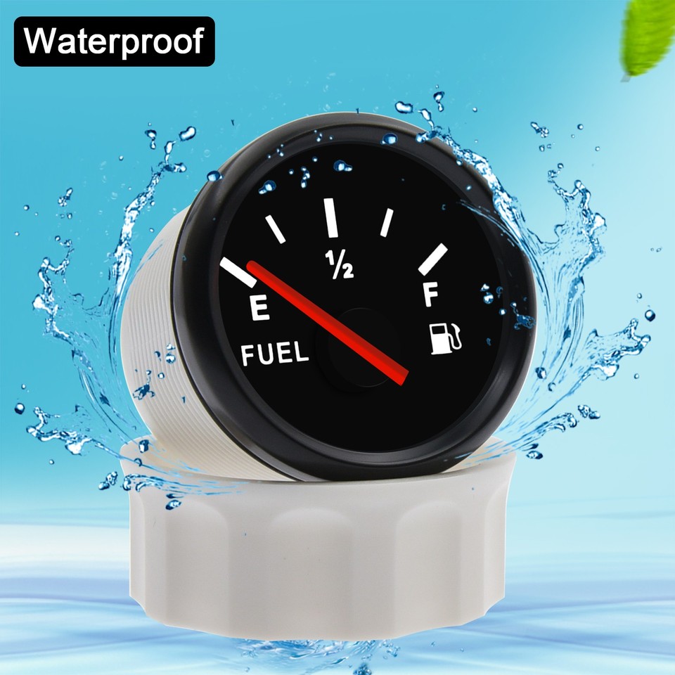52mm Marine Boat Fuel Level Meter Gauge Tanks Level Gauge Indicator 0 ...