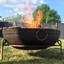 80cm Indian Fire Bowl / Fire Pit With Stand & Grill - Handmade Kadai ...