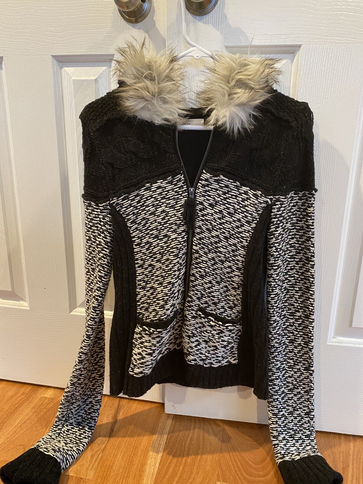 Sleeping On Snow Sweater Hoodie Womens Small Knit Anthro Wool blend ...