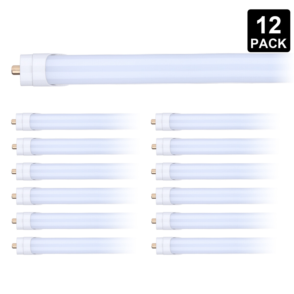 4-100Pack T8 8ft LED Tube Light Single Pin FA8 Fluorescent Replacement ...