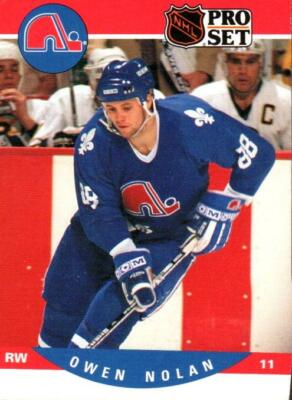 OWEN NOLAN NORDIQUES ROOKIE SEASON PRO SET HOCKEY CARD .1991 J2 ...