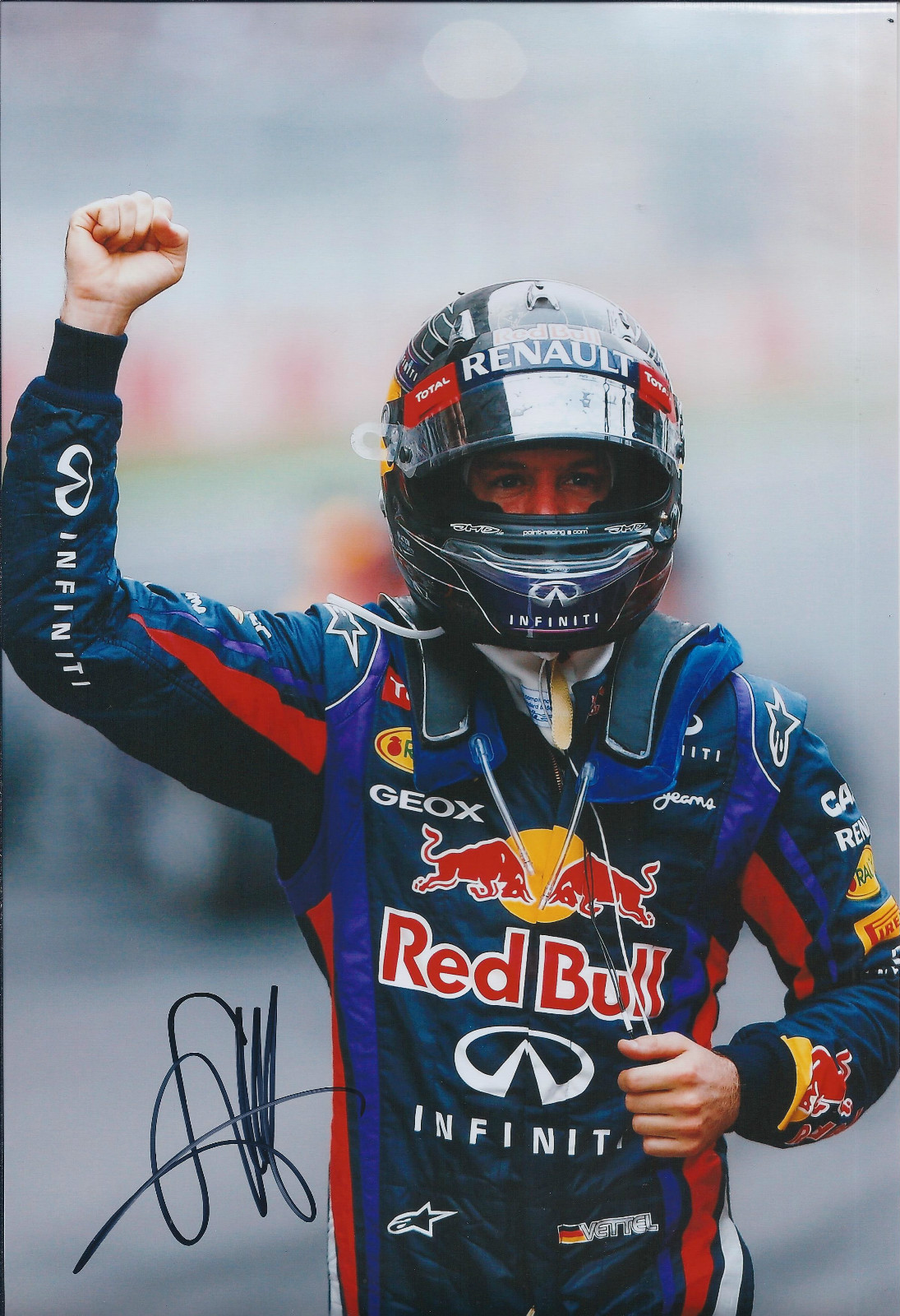 Sebastian VETTEL SIGNED 12x8 Photo Red Bull AFTAL Autograph COA ...