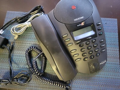 Polycom SoundPoint Pro SE-220 2 Line Conference Speakerphone W Power ...