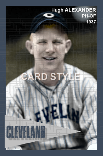 Hugh Alexander - 1937 Cleveland baseball- choose a style - colorized ...